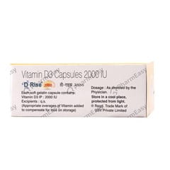 D Rise 2000 IU Capsule (10) - Uses, Side Effects, Dosage, Composition ...
