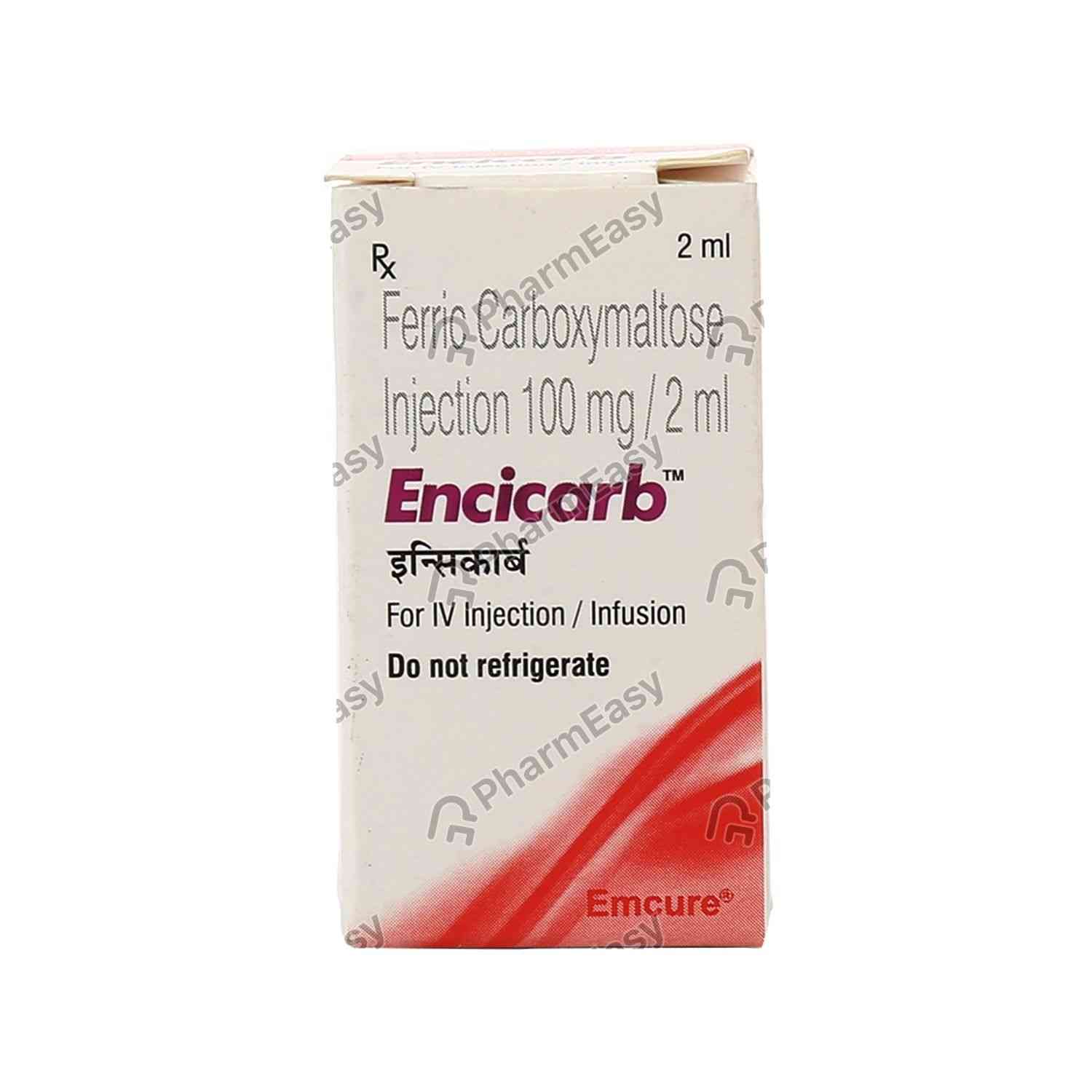 Buy Encicarb 100 MG Injection (2) Online at Flat 18% OFF* | PharmEasy