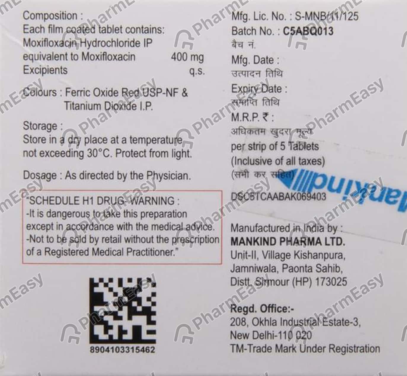 Mahaflox 400 MG Tablet (5): Uses, Side Effects, Price & Dosage | PharmEasy