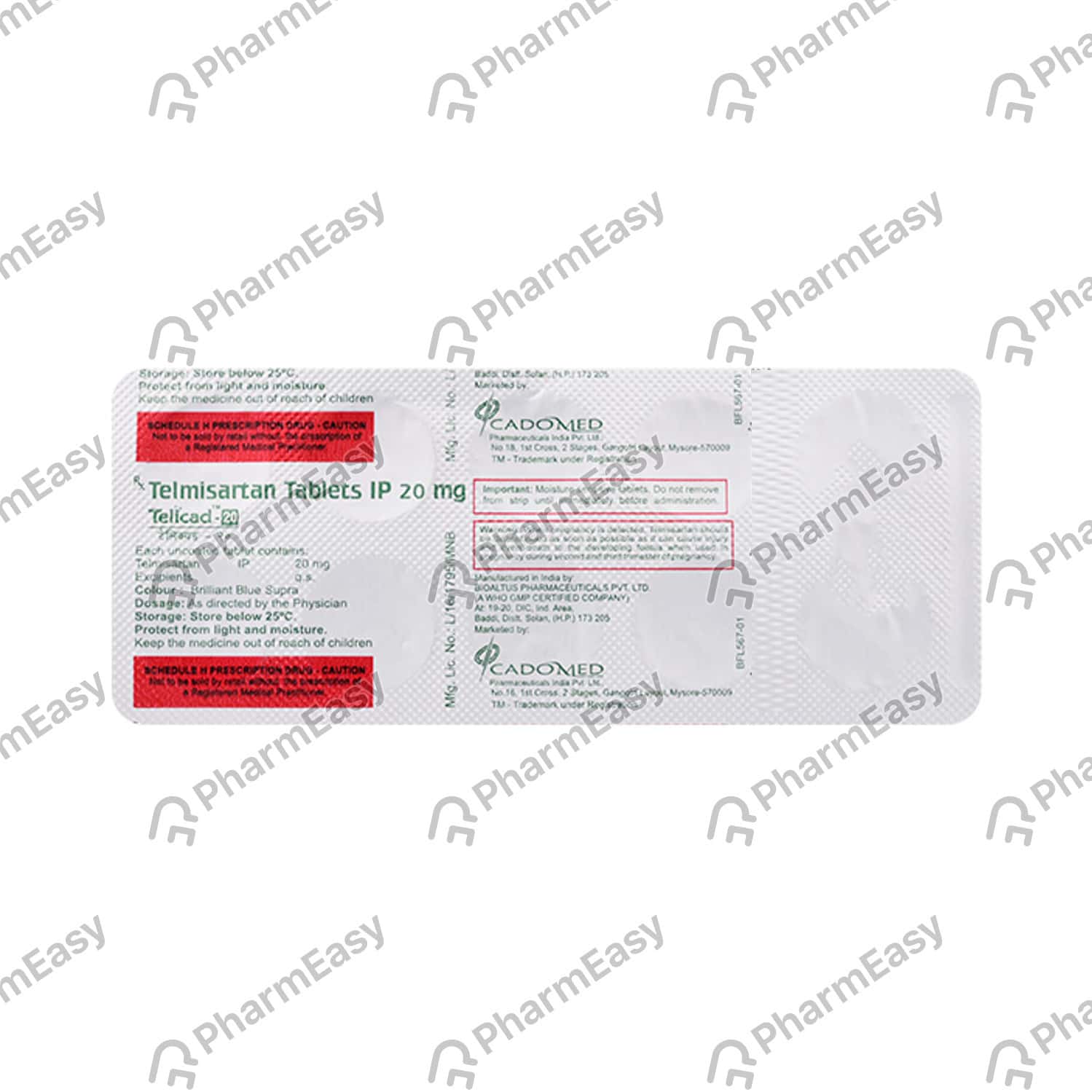Telicad 20 MG Tablet (10): Uses, Side Effects, Price & Dosage | PharmEasy