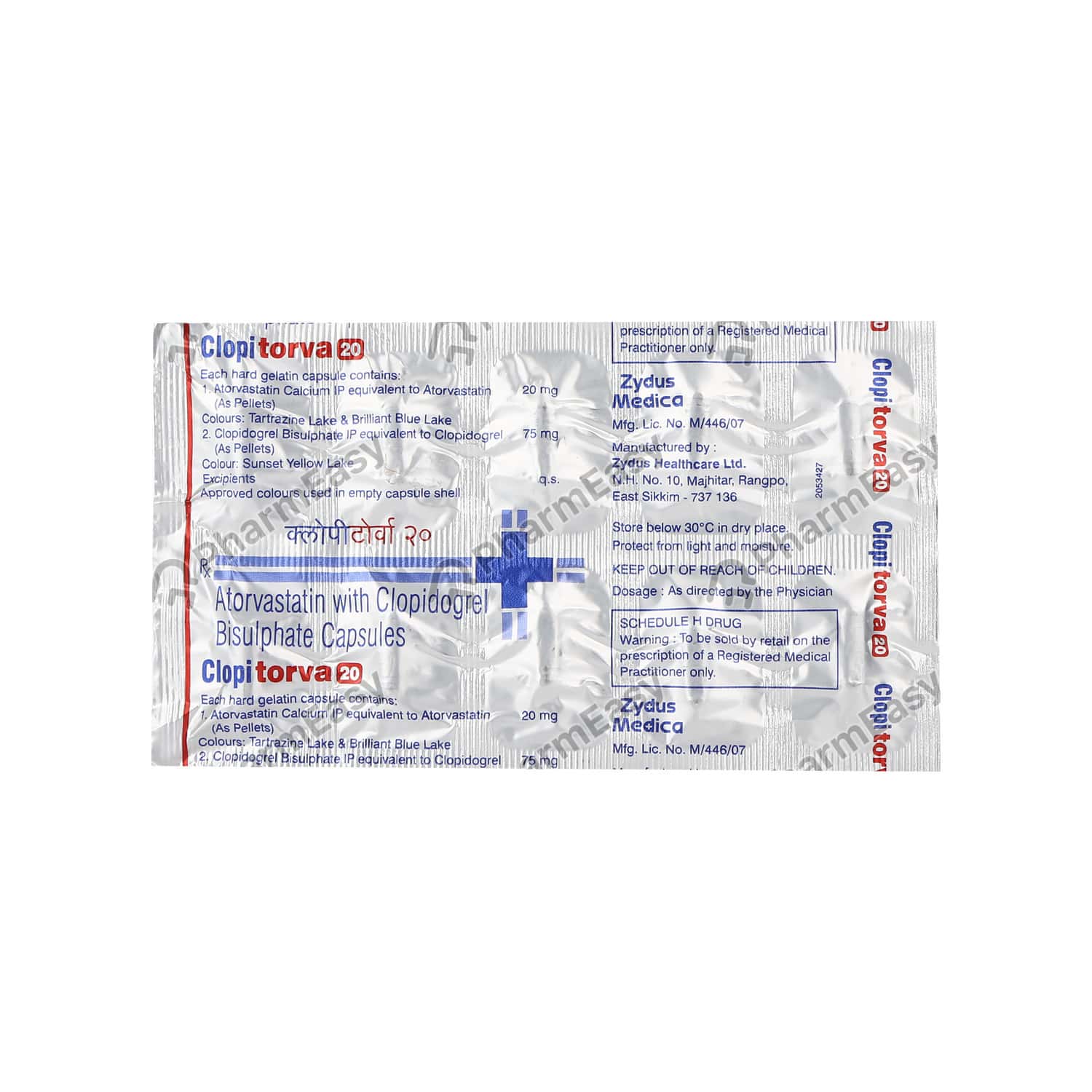 Buy Clopitorva 20mg Capsule Online at Flat 18% OFF* | PharmEasy