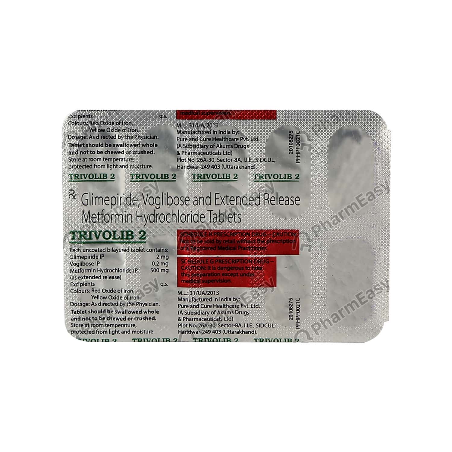 Trivolib 2mg Strip Of 10 Tablets - Uses, Side Effects, Dosage ...
