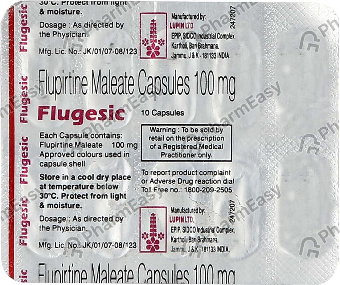 Flugesic 100 MG Capsule (10): Uses, Side Effects, Price & Dosage ...