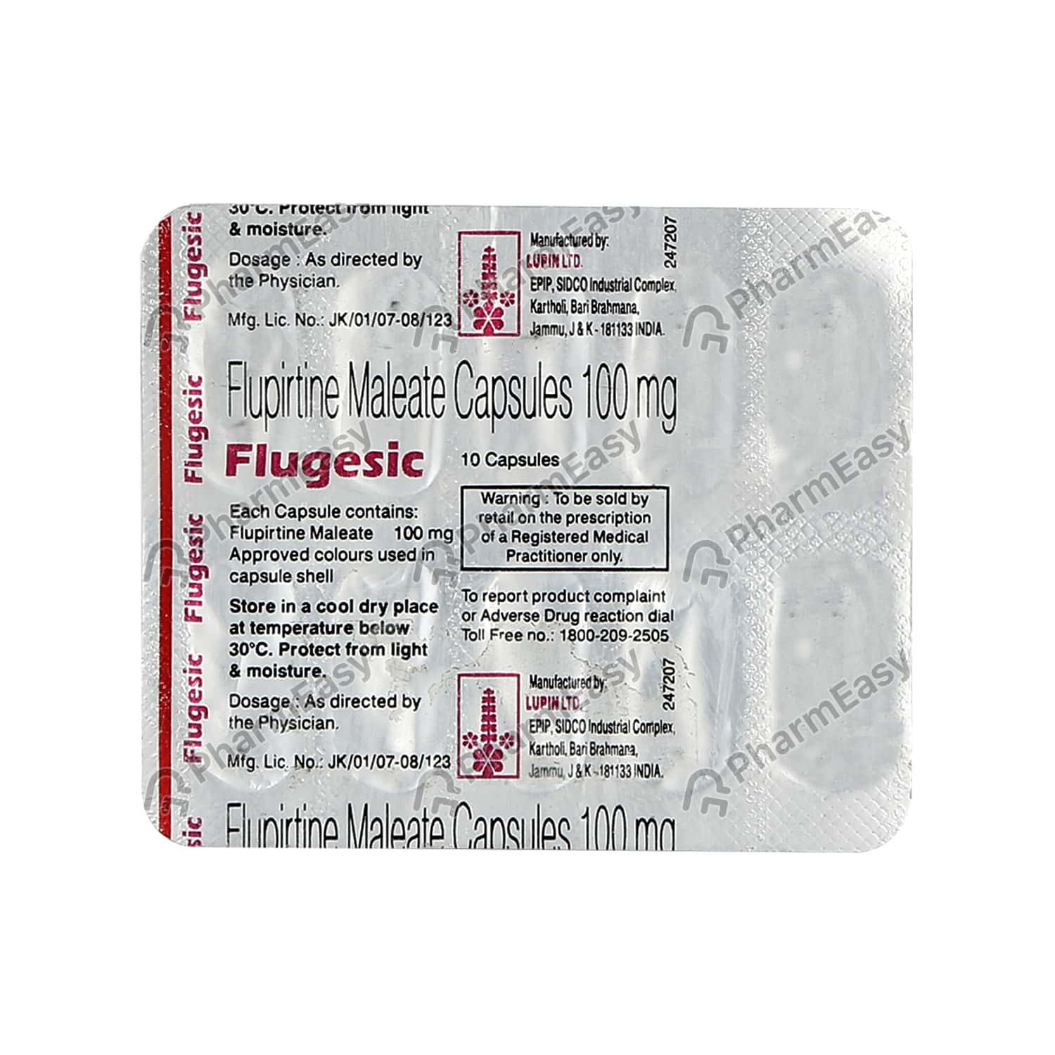 Buy Flugesic 100 MG Capsule (10) Online at Flat 18% OFF* | PharmEasy