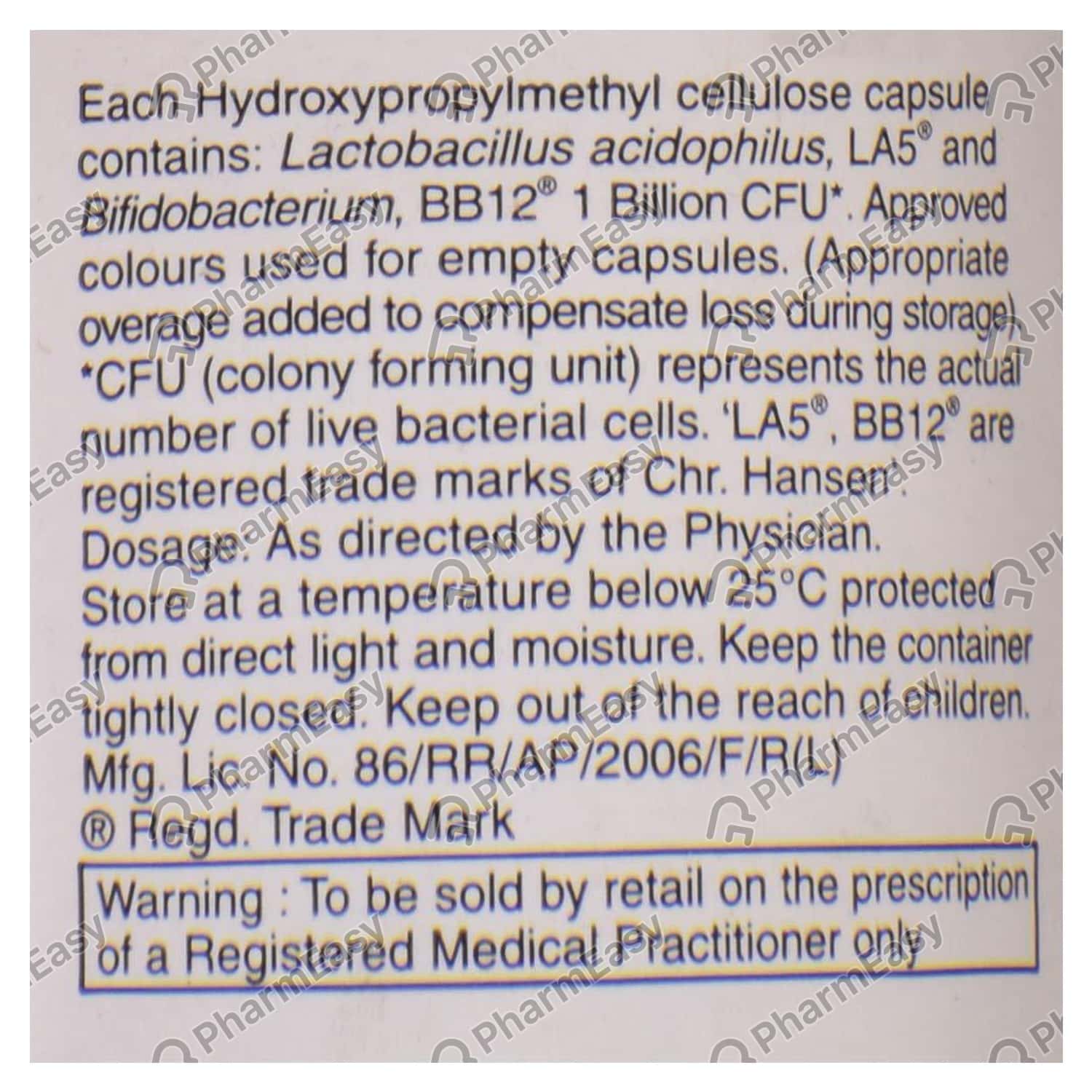 Buy Bactiv Bottle Of 10 Probiotic Capsules Online at Flat 18% OFF ...