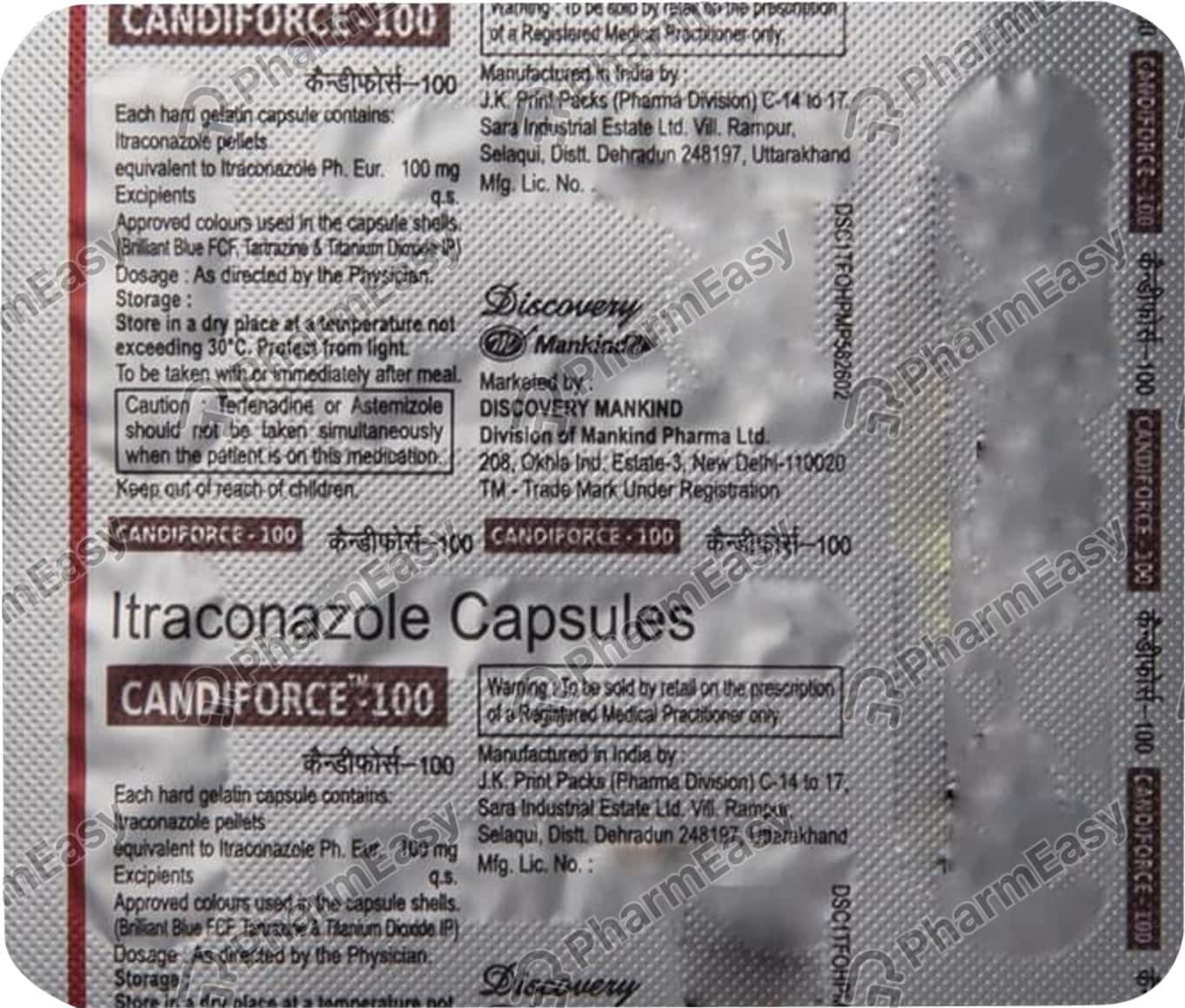 Candiforce 100 MG Capsule (4): Uses, Side Effects, Price & Dosage ...