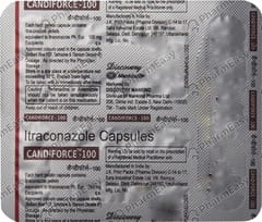 Candiforce 100 MG Capsule (4): Uses, Side Effects, Price & Dosage ...