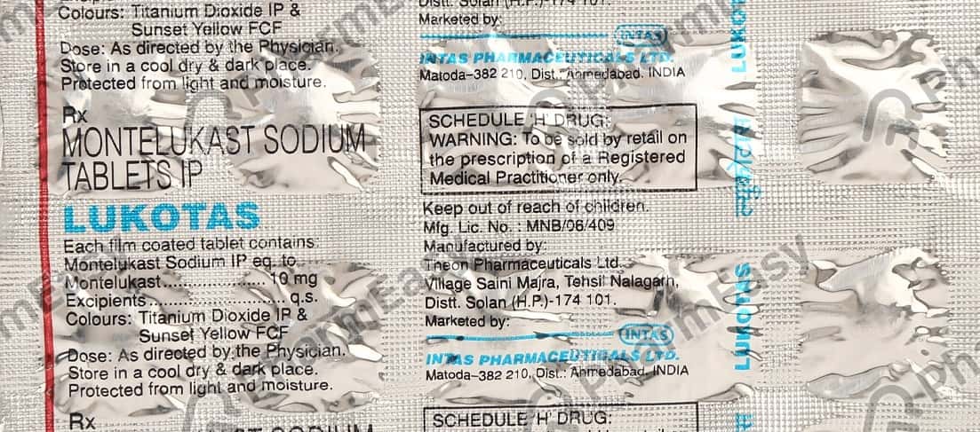 Lukotas 10 MG Tablet (10): Uses, Side Effects, Price & Dosage | PharmEasy