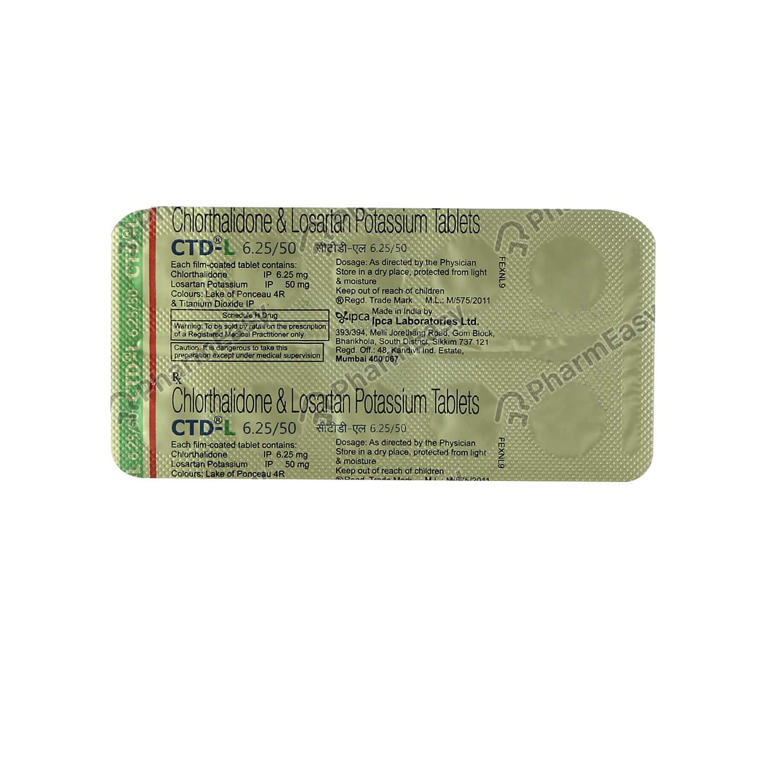 Buy Ctd L 6.25/50mg Tablet Online at Flat 18% OFF* | PharmEasy
