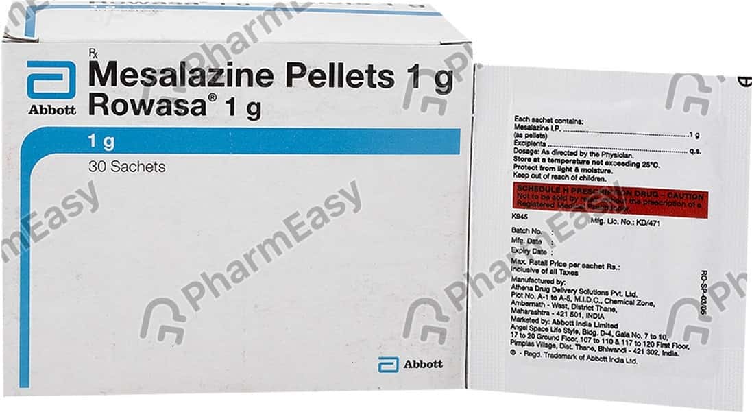 Rowasa 1 G Pellets (1): Uses, Side Effects, Price & Dosage | PharmEasy