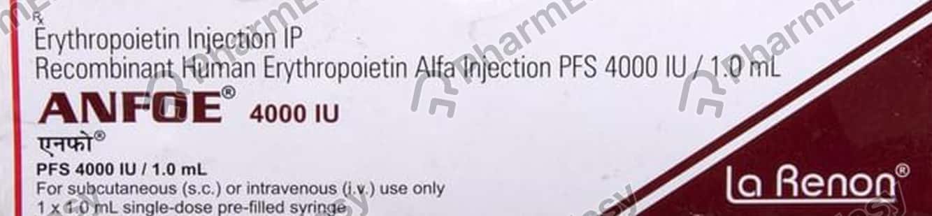 Anfoe 4000 IU Solution For Injection (1): Uses, Side Effects, Price ...