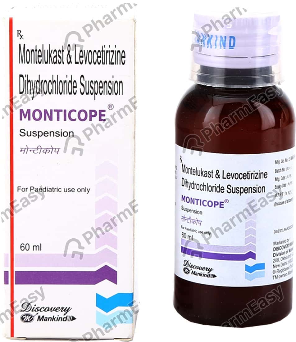 Monticope Bottle Of 60ml Suspension: Uses, Side Effects, Price & Dosage ...