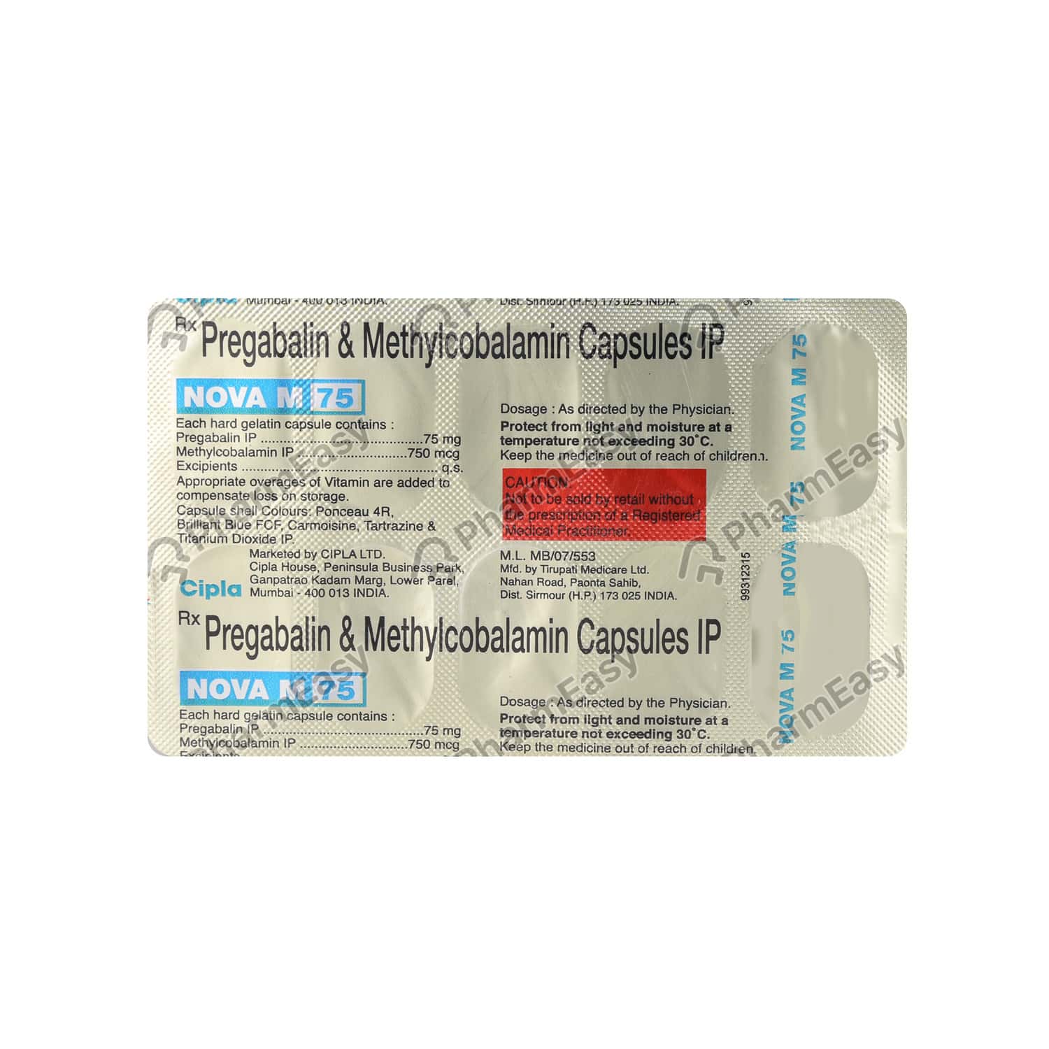Nova M 75mg Capsule - Uses, Side Effects, Dosage, Composition & Price ...