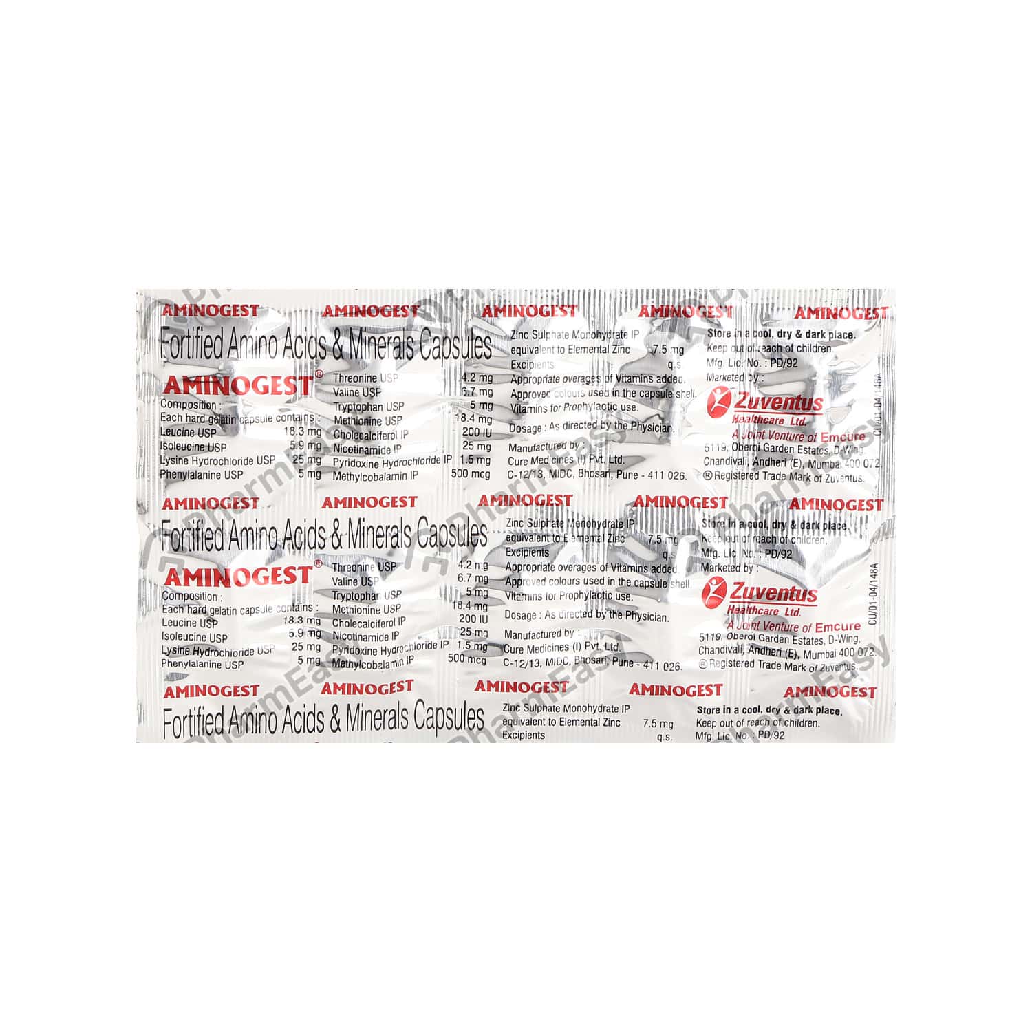 Buy Aminogest Cap Online at Flat 18% OFF* | PharmEasy