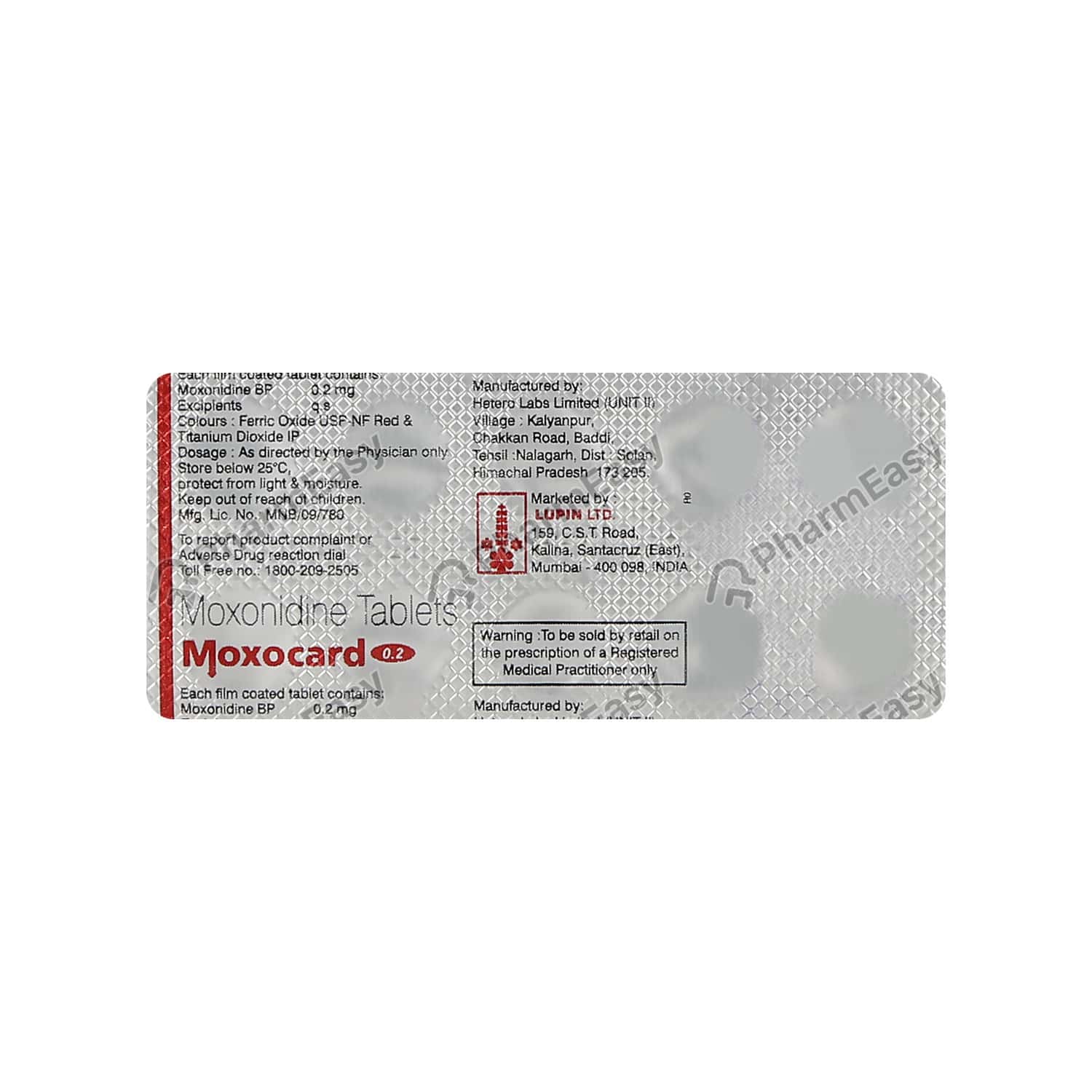 Buy Moxocard 0.2 MG Tablet (10) Online at Flat 18% OFF* | PharmEasy