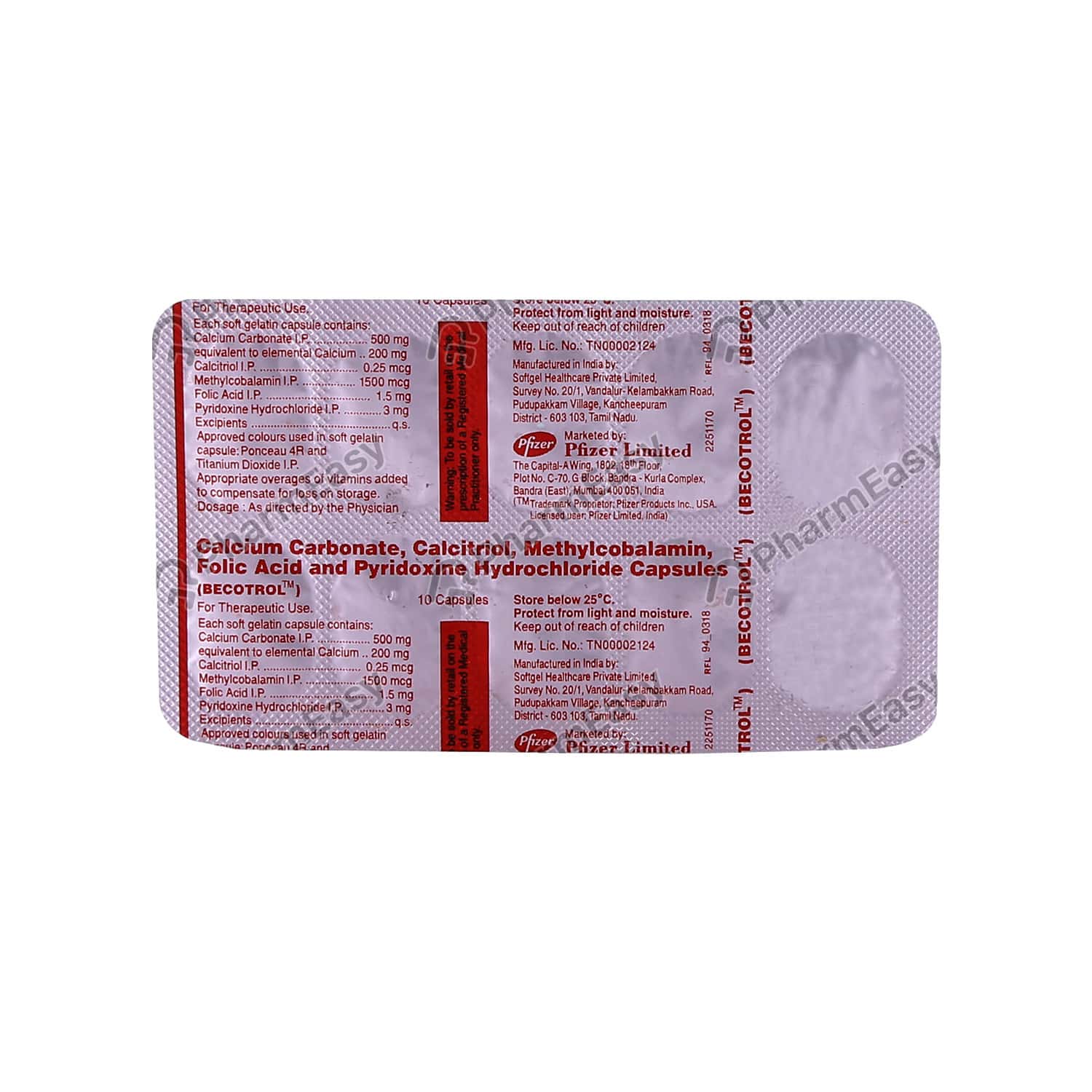 Buy Becotrol Strip Of 10 Capsules Online at Flat 18% OFF* | PharmEasy