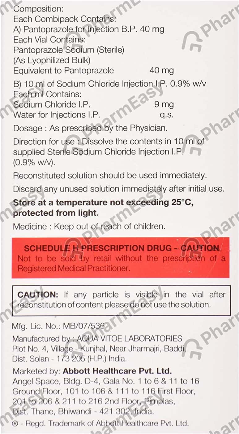 Pandiff 40 MG Powder For Injection (1): Uses, Side Effects, Price ...