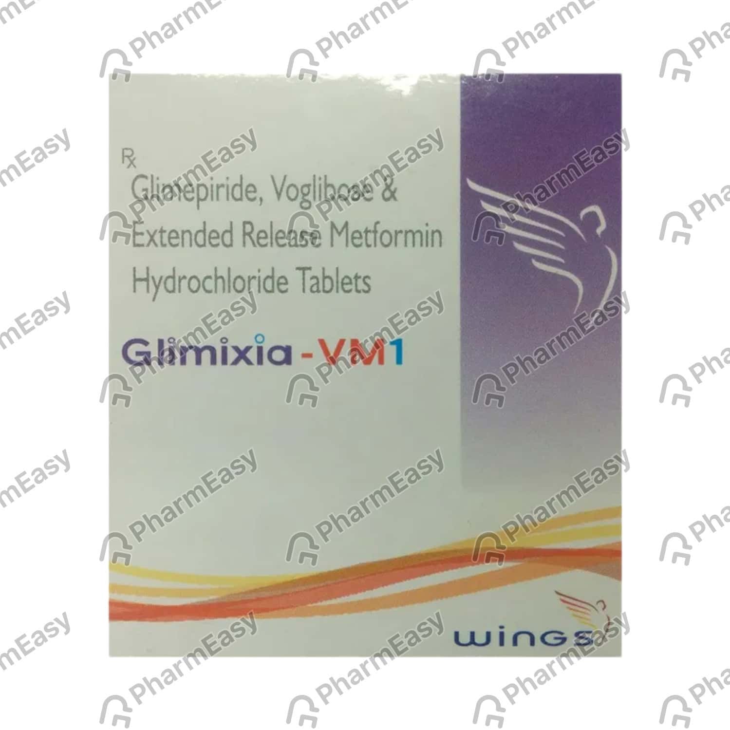 Glimixia Vm1 Strip Of 10 Tablets: Uses, Side Effects, Price & Dosage ...