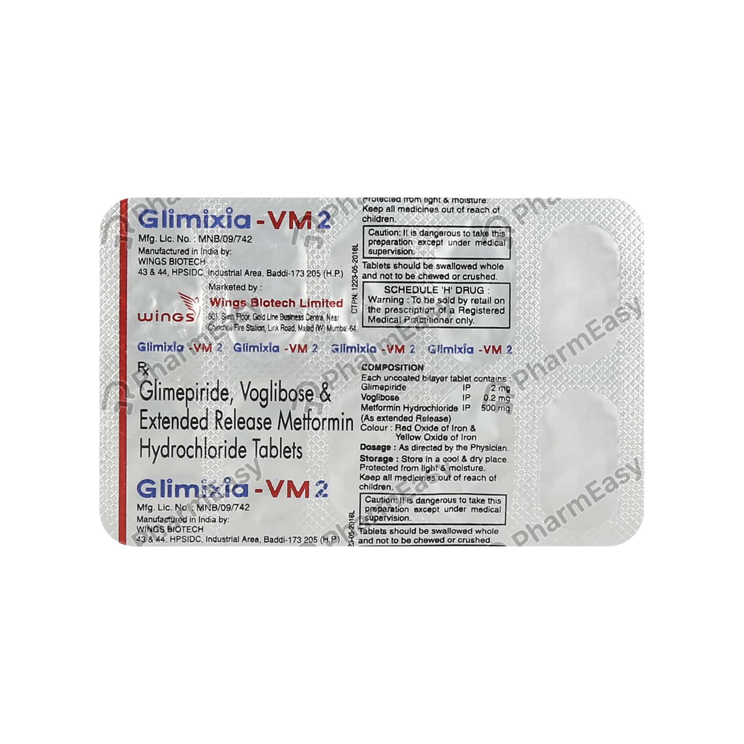 Glimixia Vm2 Tab - Uses, Side Effects, Dosage, Composition & Price ...