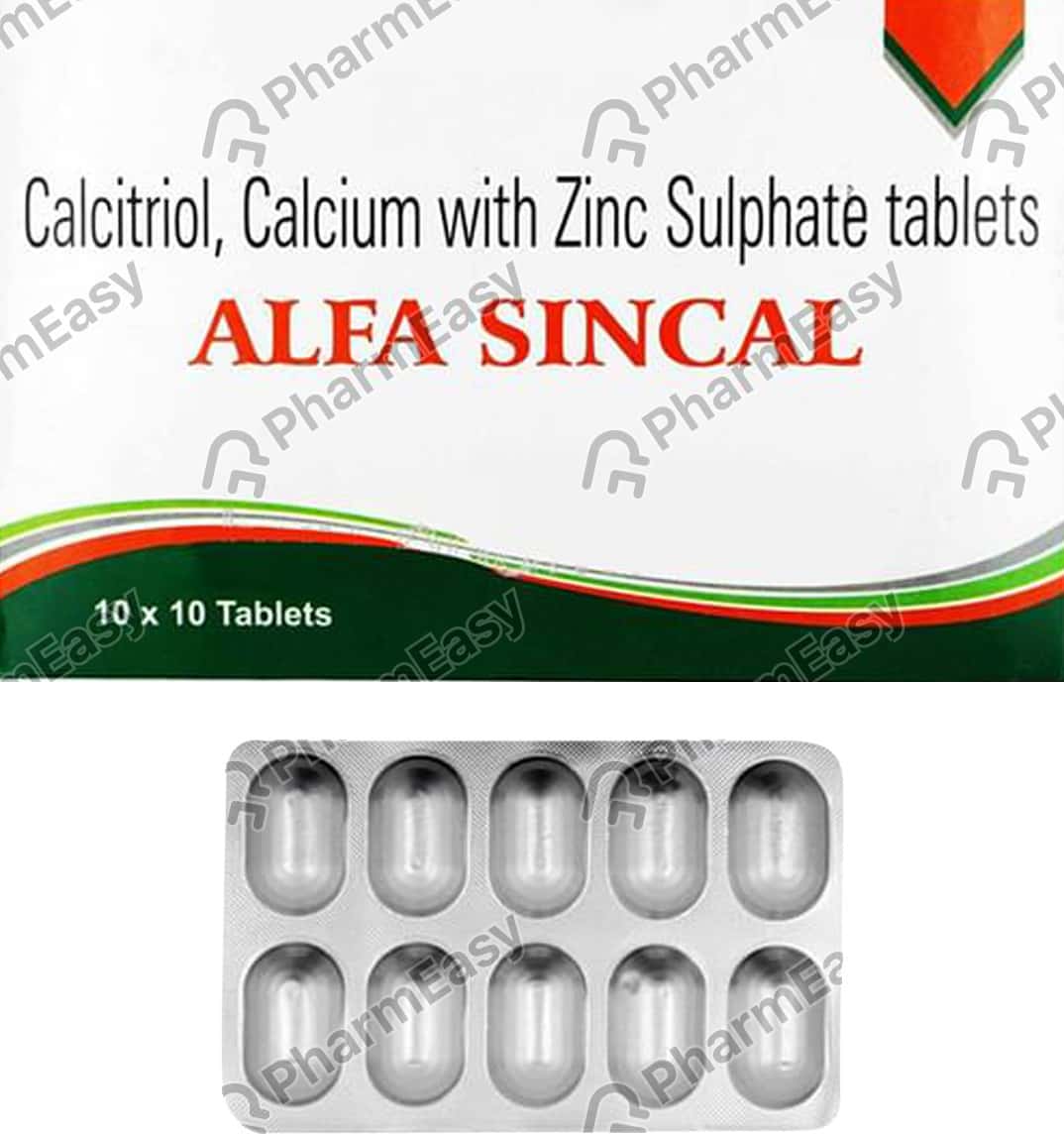 Alfa Sincal Strip Of 10 Tablets: Uses, Side Effects, Price & Dosage ...