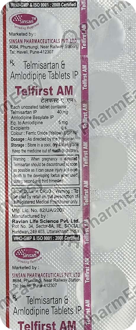 Telfirst Am 40mg Strip Of 10 Tablets: Uses, Side Effects, Price ...