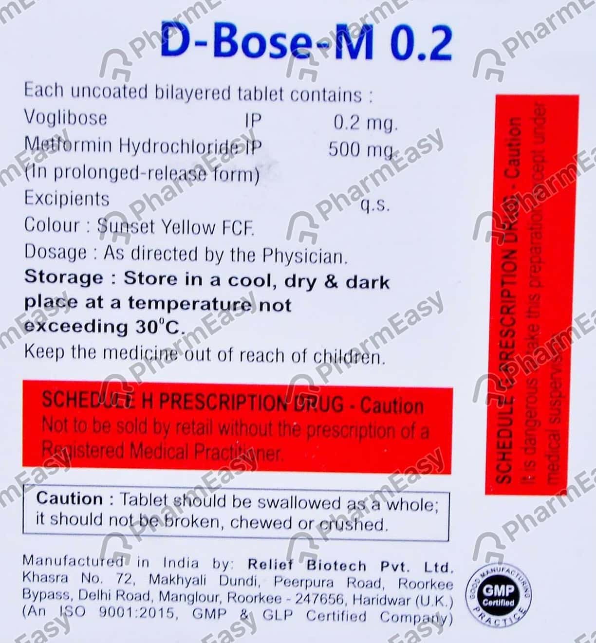 D Bose M 0.2mg Strip Of 10 Tablets: Uses, Side Effects, Price & Dosage ...
