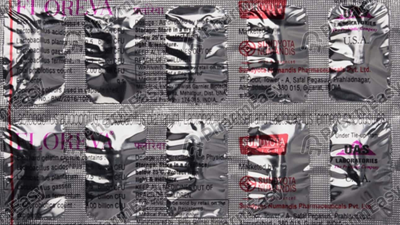 Buy Floreva Strip Of 10 Capsules Online at Flat 15% OFF | PharmEasy