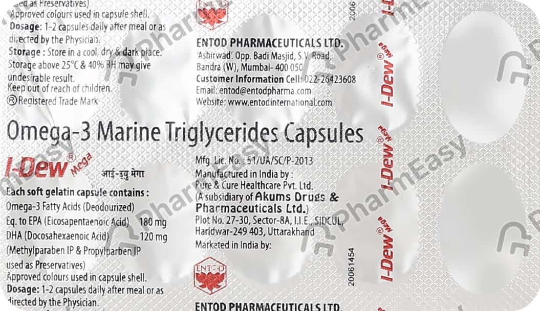 I Dew Mega Strip Of 10 Capsules: Uses, Side Effects, Price & Dosage ...
