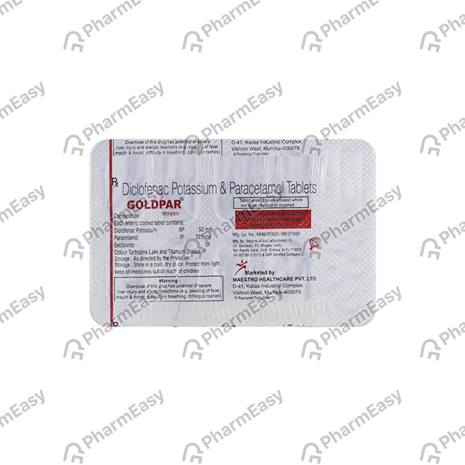 Goldpar Strip Of 10 Tablets: Uses, Side Effects, Price & Dosage | PharmEasy