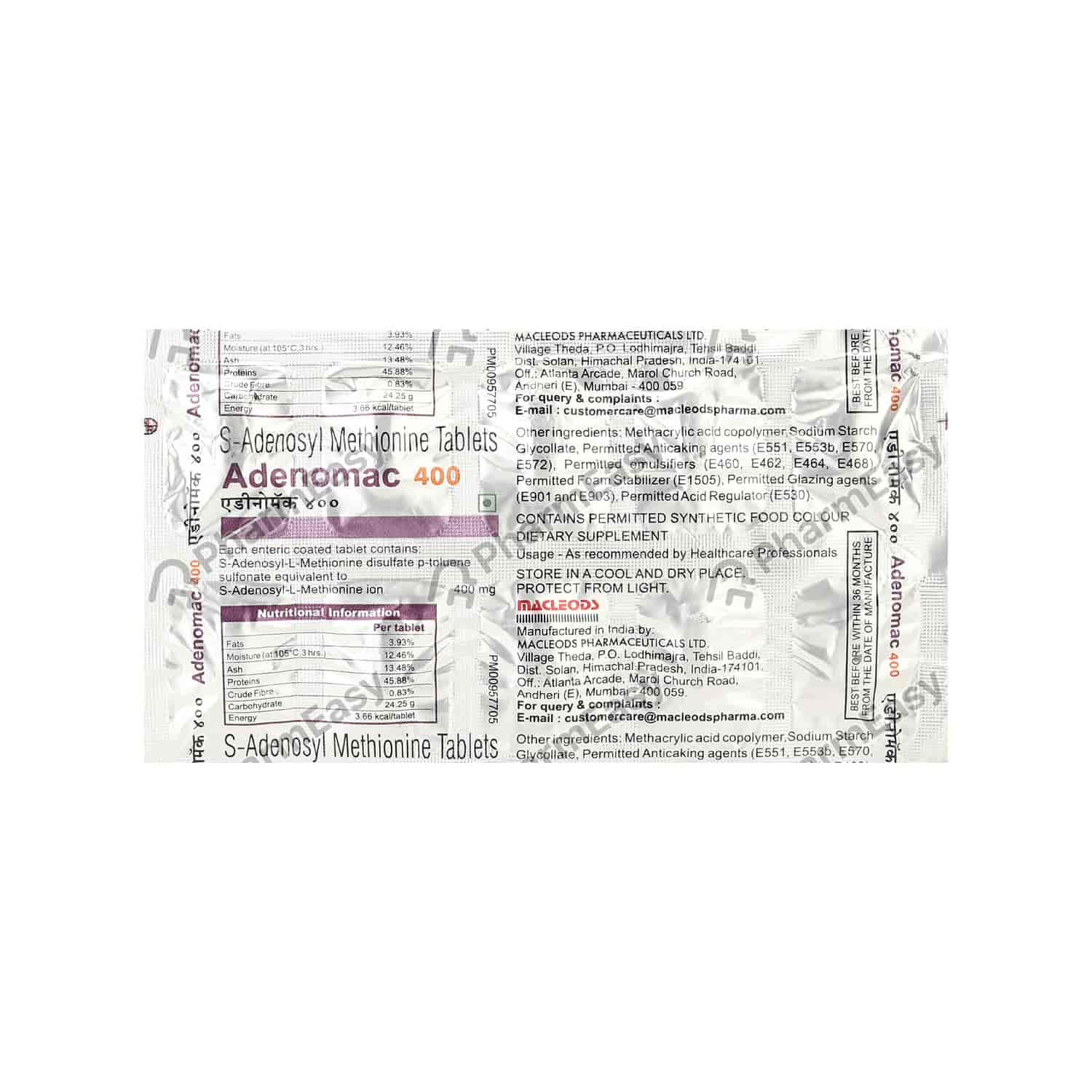 Buy Adenomac 400mg Tablet Online at Flat 18% OFF* | PharmEasy