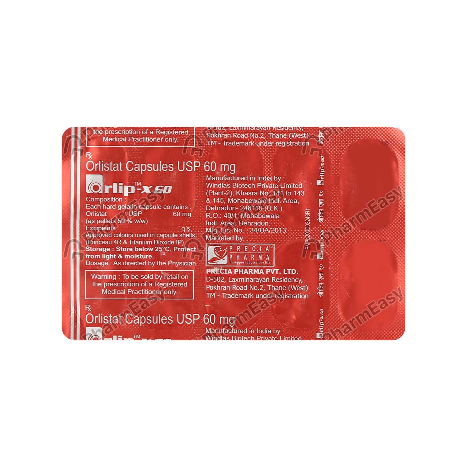 Buy Orlip X 60 MG Capsule (10) Online at Flat 18% OFF* | PharmEasy