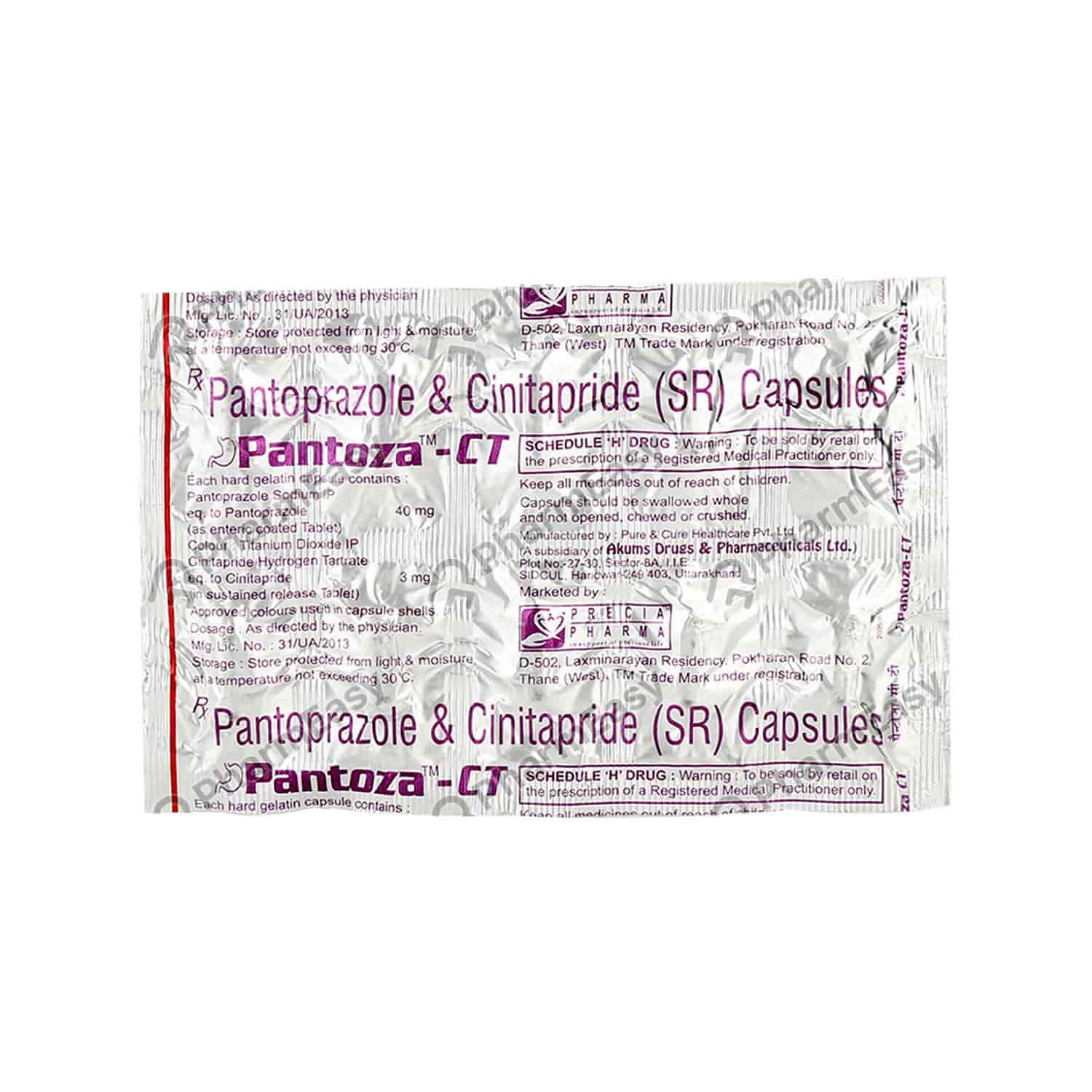 Buy Pantoza Ct Strip Of 10 Capsules Online at Flat 18% OFF* | PharmEasy