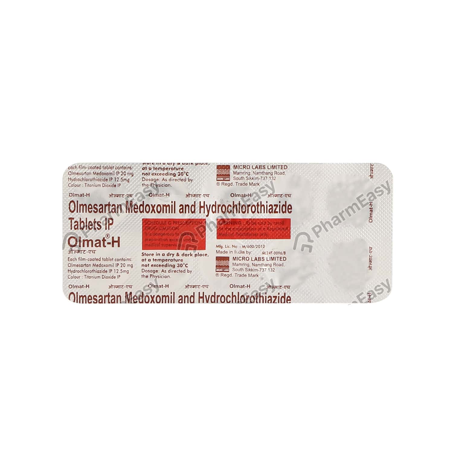 Buy Olmat H 20mg Tablet Online at Flat 18% OFF* | PharmEasy