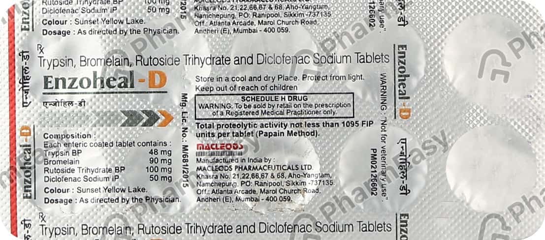 Enzoheal D Strip Of 10 Tablets: Uses, Side Effects, Price & Dosage ...