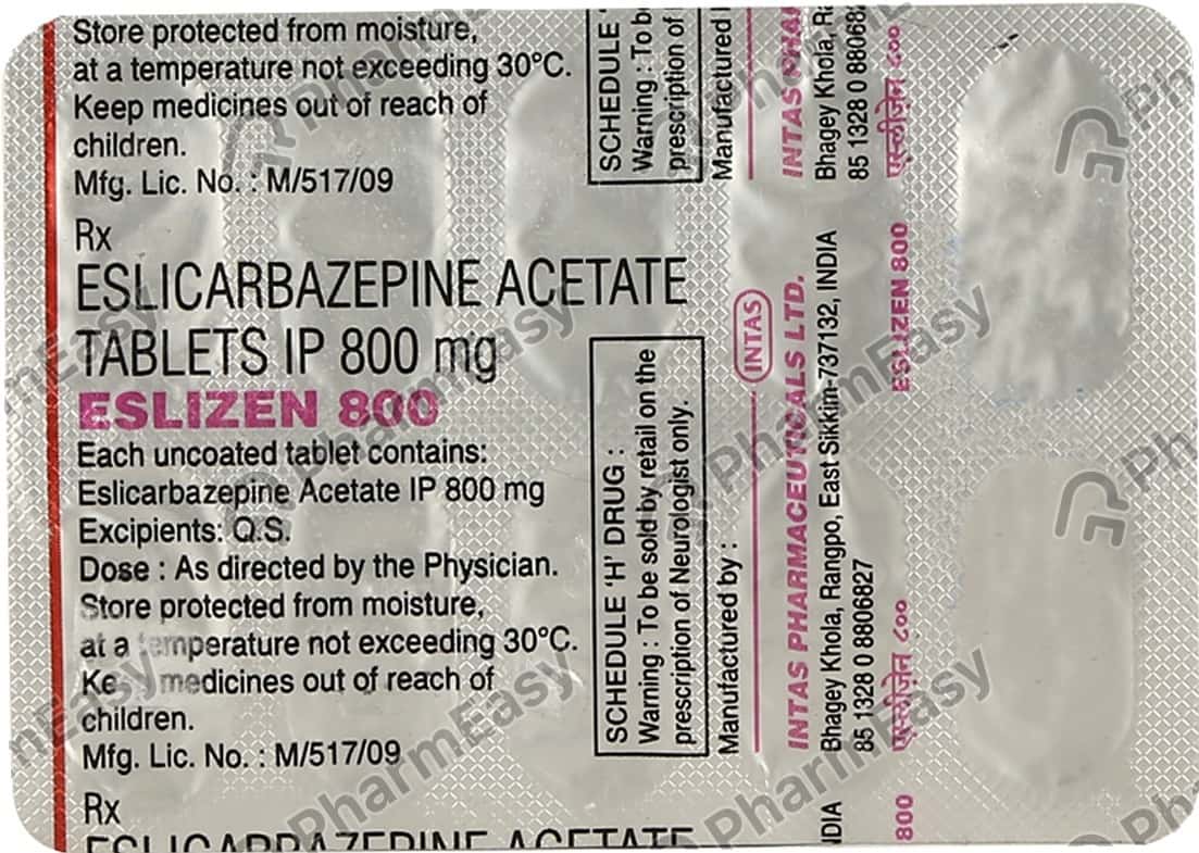 Buy Eslizen 800 MG Tablet (10) Online at Flat 15% OFF | PharmEasy