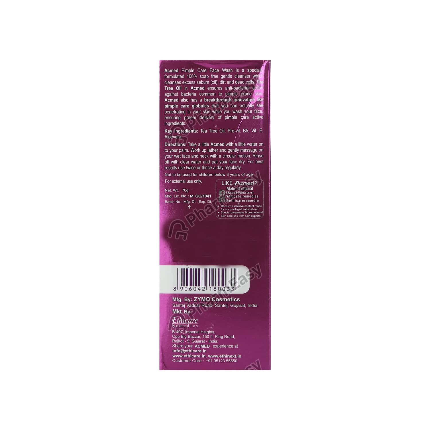 Buy Acmed Face Wash Online at Flat 18% OFF* | PharmEasy