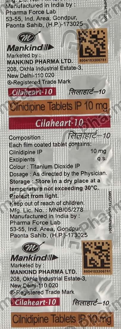 Cilaheart 10 MG Tablet (10): Uses, Side Effects, Price & Dosage | PharmEasy