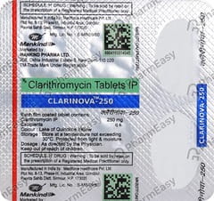 Clarinova 250 MG Tablet (6): Uses, Side Effects, Price & Dosage | PharmEasy