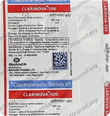 Clarinova 500 MG Tablet (6): Uses, Side Effects, Price & Dosage | PharmEasy