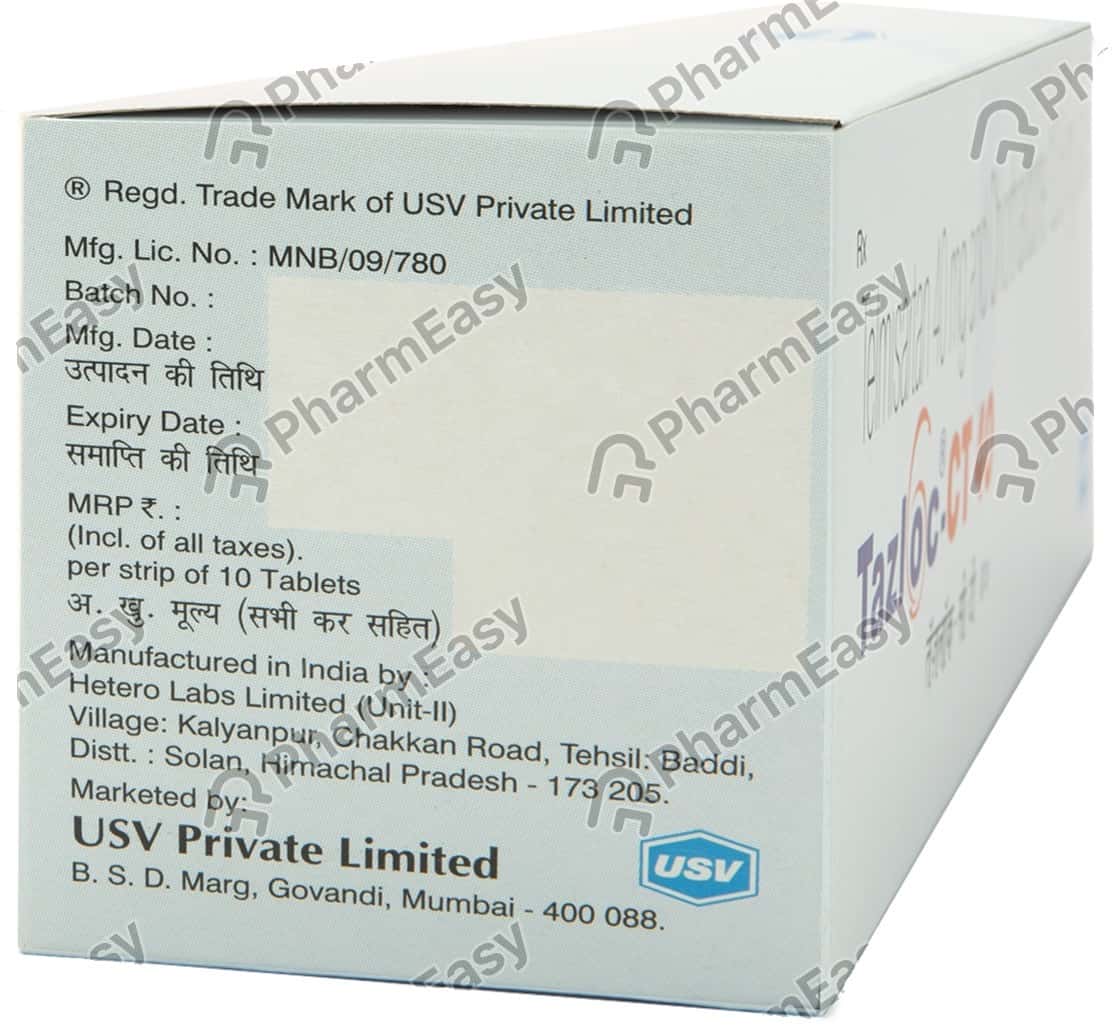 Tazloc Ct 40/12.5mg Strip Of 10 Tablets: Uses, Side Effects, Price ...