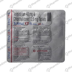 Telma Ct 40/12.5mg Strip Of 10 Tablets: Uses, Side Effects, Price ...