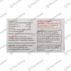 Telma Ct 40/12.5mg Strip Of 10 Tablets: Uses, Side Effects, Price ...