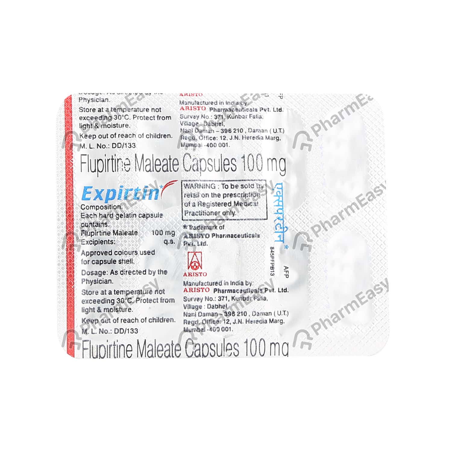 Buy Expirtin 100 MG Capsule (10) Online at Flat 18% OFF* | PharmEasy