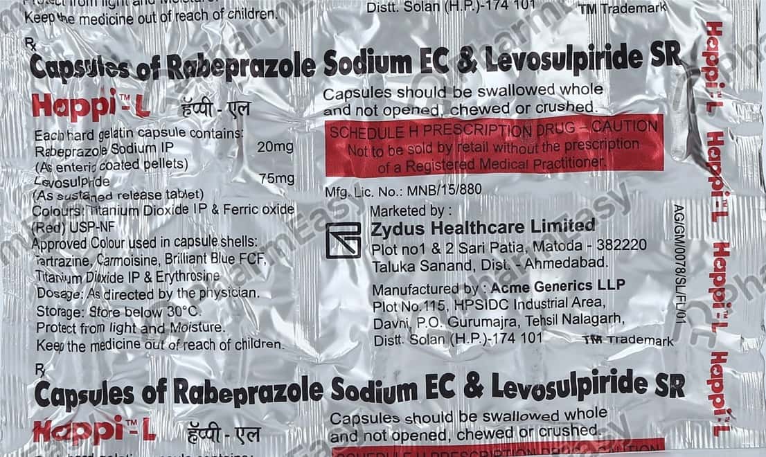 Happi L Strip Of 10 Capsules: Uses, Side Effects, Price & Dosage ...