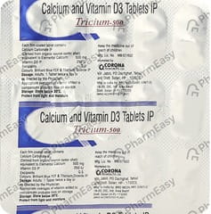 Tricium 500mg Strip Of 15 Tablets: Uses, Side Effects, Price & Dosage ...