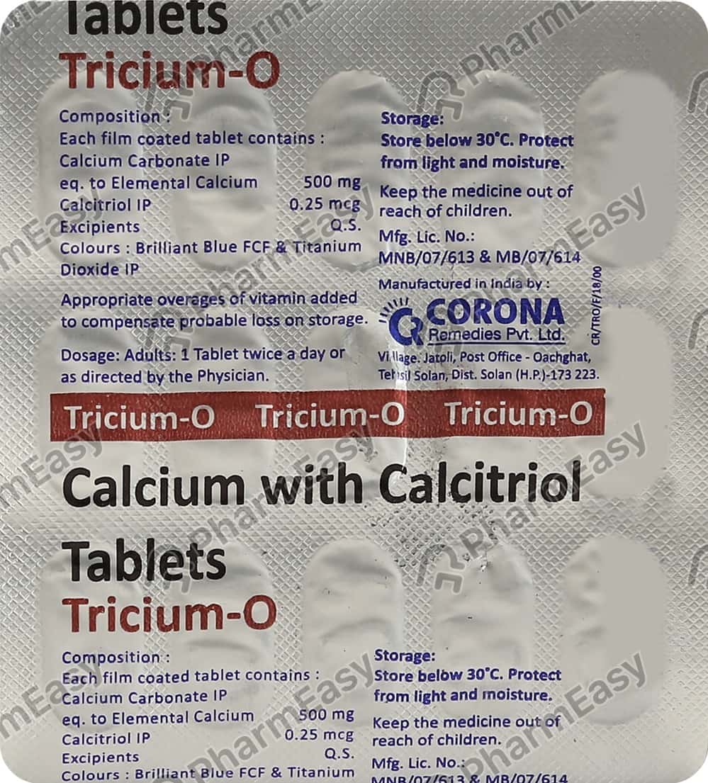 Tricium O Tablet: Uses, Side Effects, Price & Dosage | PharmEasy