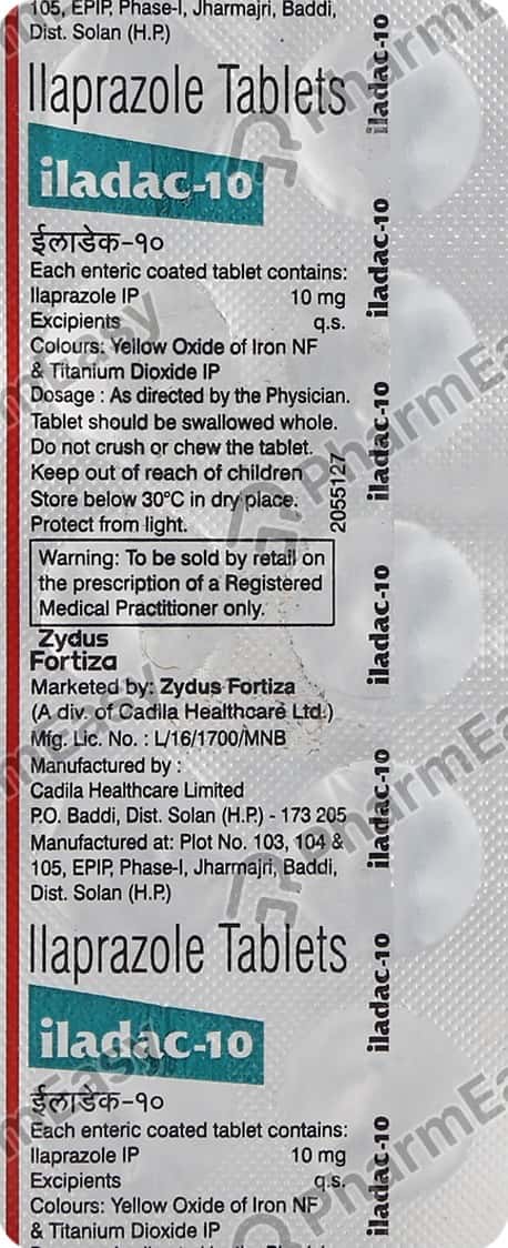 Iladac 10 MG Tablet (10): Uses, Side Effects, Price & Dosage | PharmEasy