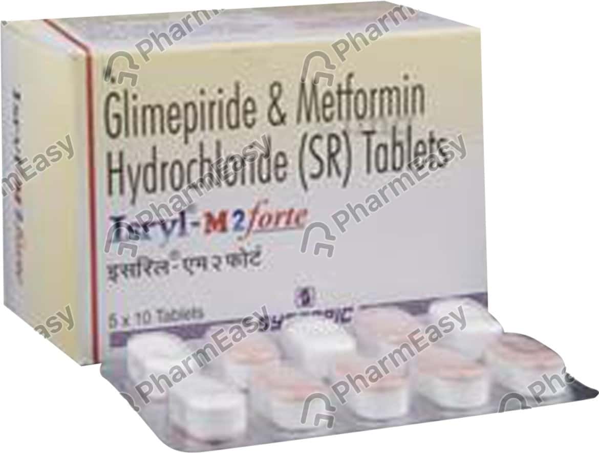 Isryl M2 Forte Strip Of 10 Tablets: Uses, Side Effects, Price & Dosage ...
