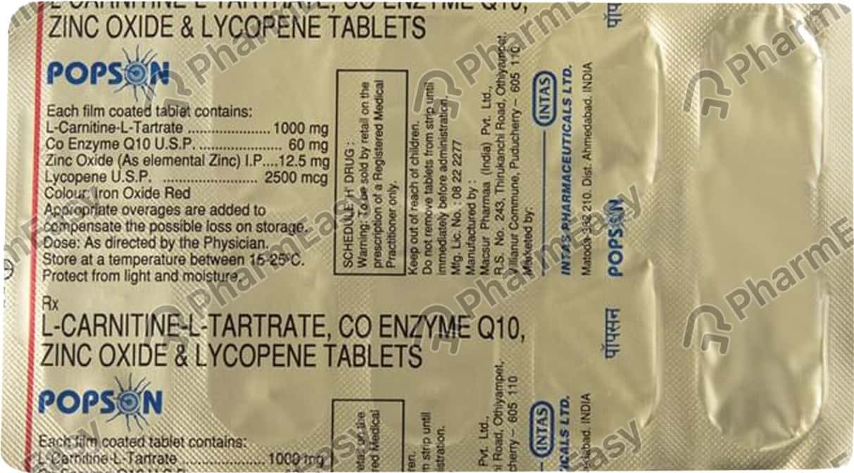 Popson Strip Of 10 Tablets: Uses, Side Effects, Price & Dosage | PharmEasy