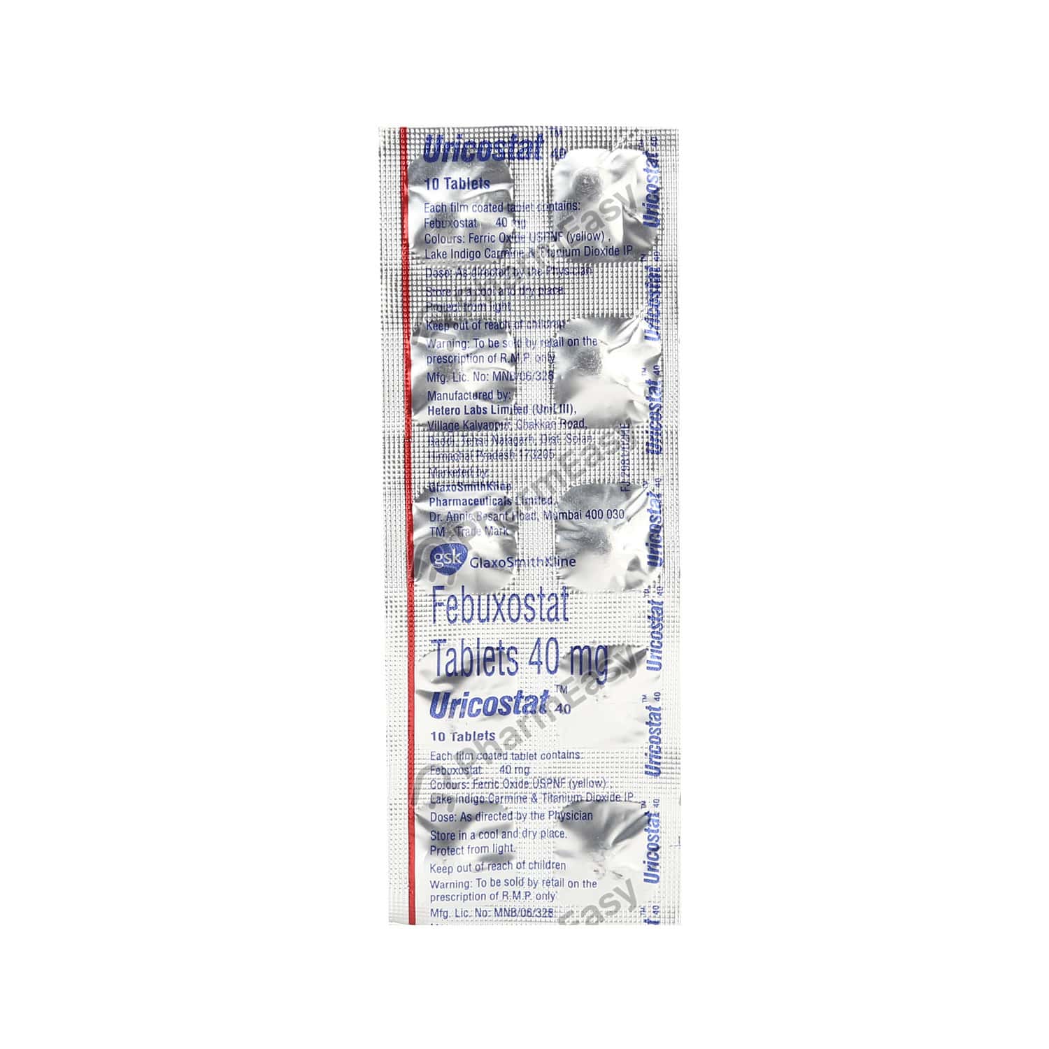 Buy Uricostat 40 MG Tablet (10) Online at Flat 18% OFF* | PharmEasy